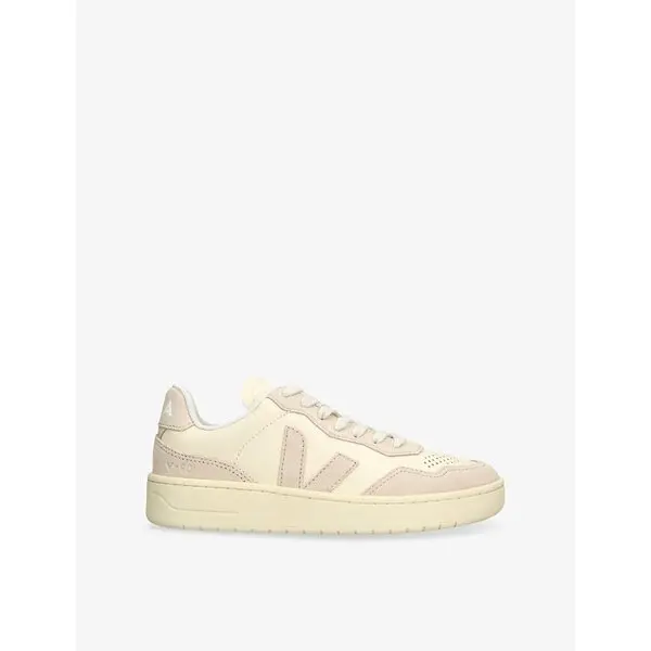 VEJA V-90 Low-top Leather Trainers - Bone