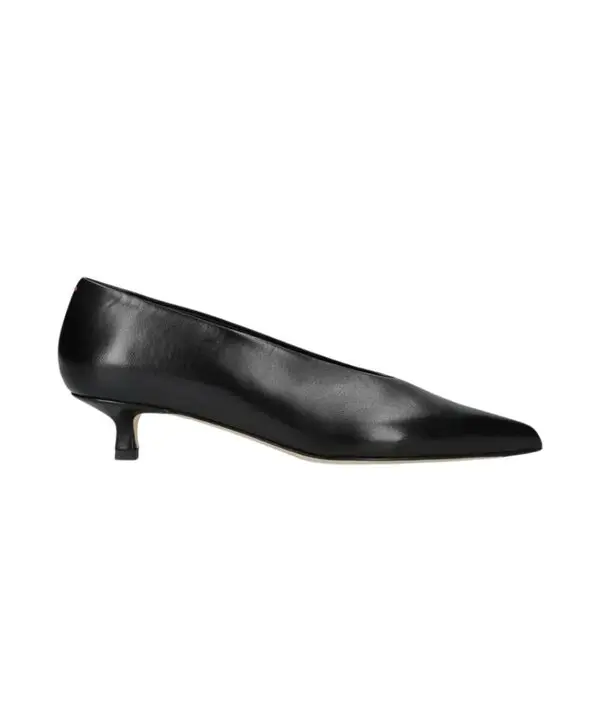 AeydĒ Clara Pointed-toe Leather Pumps - Black
