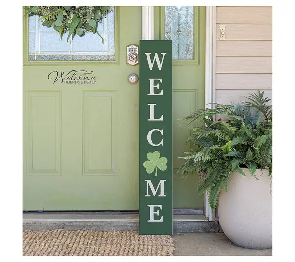 SINCERE SURROUNDINGS 47' Welcome Clover Porch B Oard