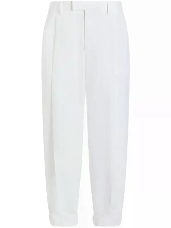 Dolce & Gabbana Folded-edge Trousers - White