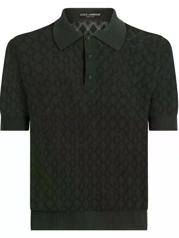 Dolce & Gabbana Knitted Polo Shirt - Green