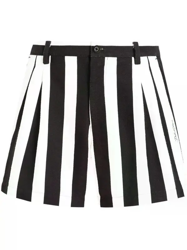 Dolce & Gabbana Striped Shorts - White