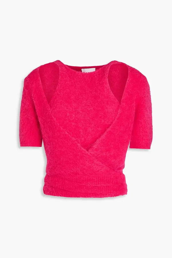 GANNI Cutout Alpaca-blend Sweater