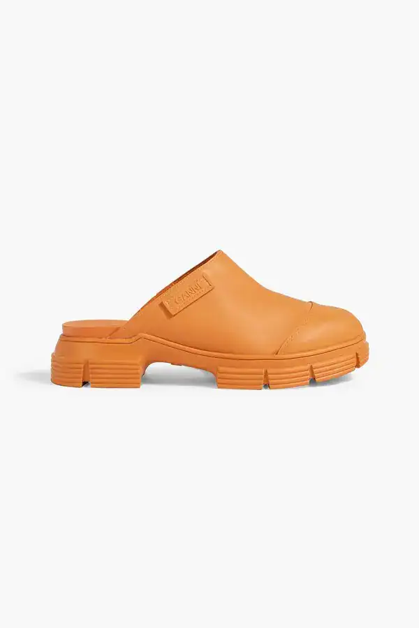 Ganni City Rubber Clogs - Orange - 65% Off | Editorialist