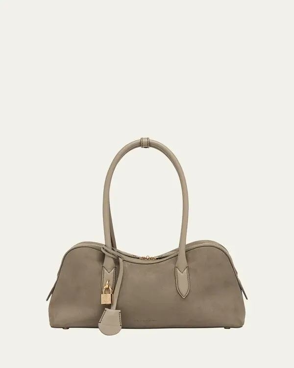 Stella McCartney Ryder Vegan Suede Shoulder Bag - Khaki
