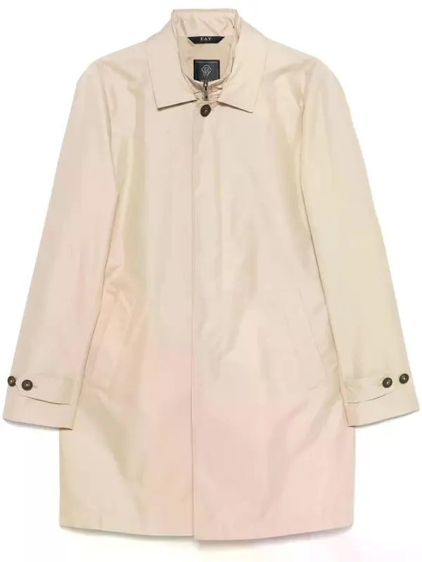 FAY Layered Long Coat - Brown