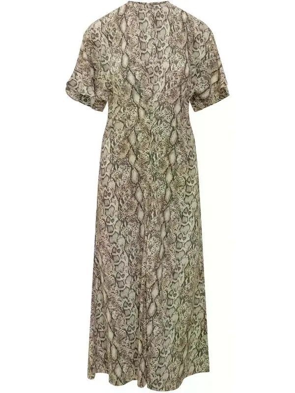Isabel Marant Keany Midi Dress - Neutrals