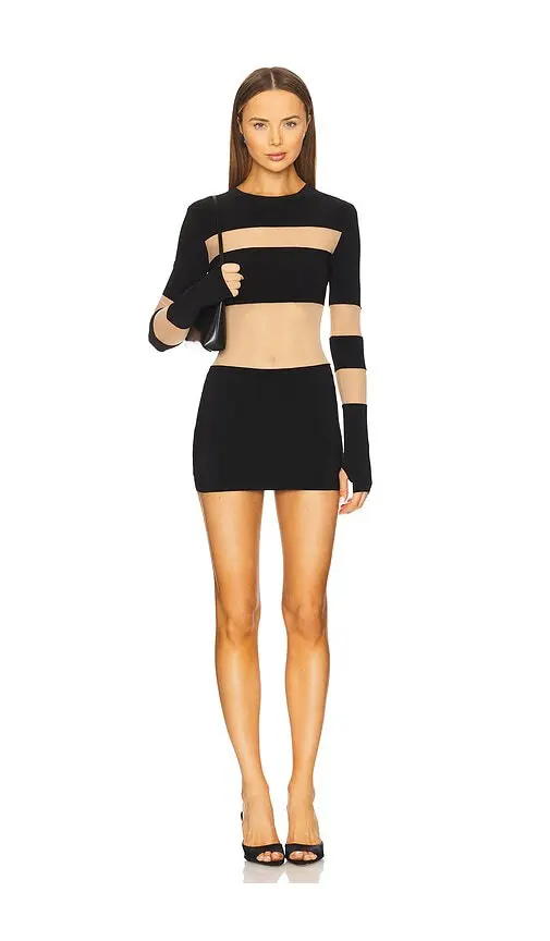 Norma Kamali Spliced Insert Pickleball Dress