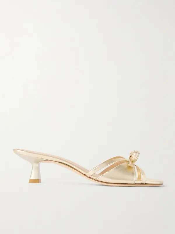 STUART WEITZMAN Felicity Metallic Leather Sandals
