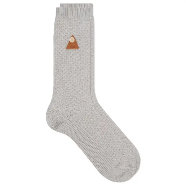 Folk Waffle Socks - Sliver