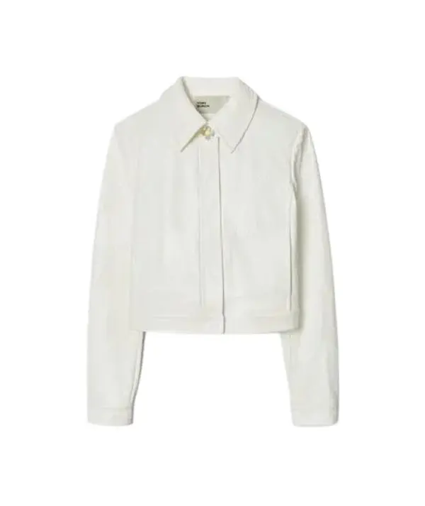 Tory Burch Faux Crinkle Leather Jacket