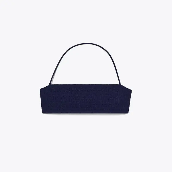 Tory Burch Smocked Bandeau Bikini Top - Medium Navy