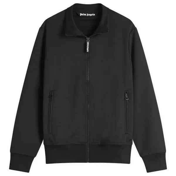 Palm Angels Curved Logo Track Jacket - Black