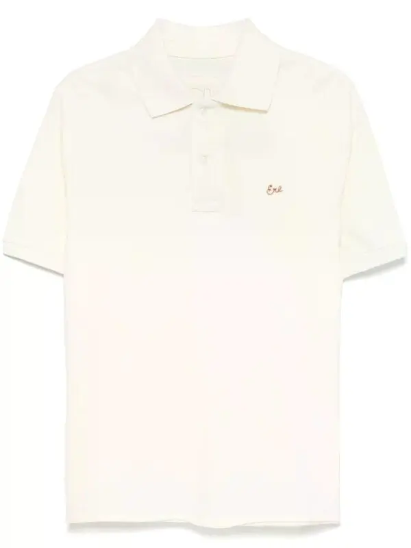 ERL Logo-patch Polo Shirt - Neutrals
