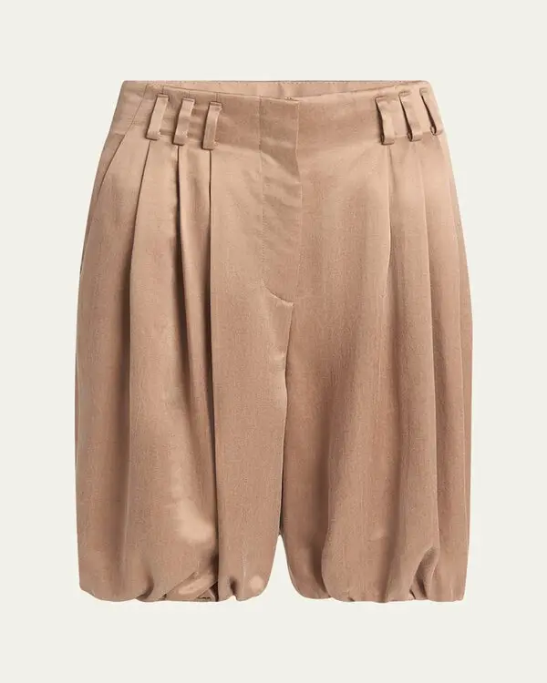 Giorgio Armani Pleated Bubble Viscose Shorts