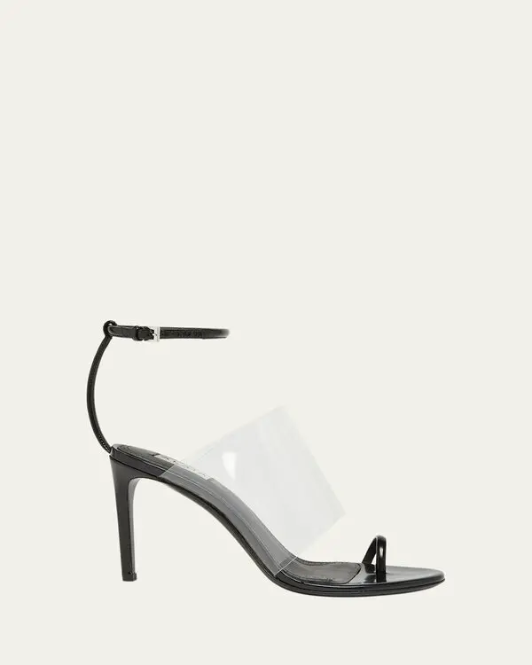 Alaïa Asymmetric Patent Leather Sandals