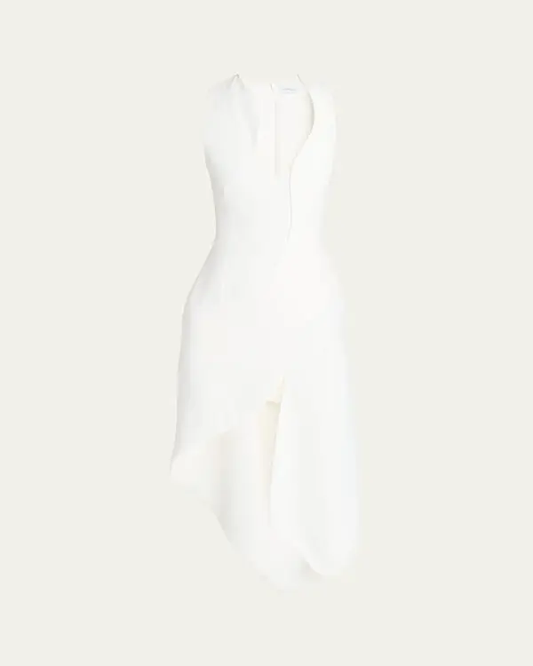 FERRAGAMO Sleeveless High-low Midi Dress - Mascarpone