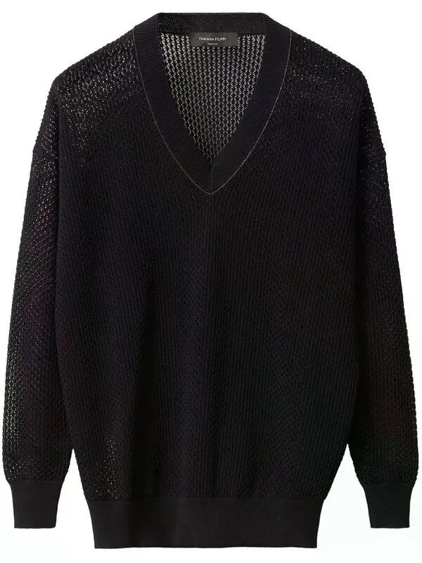 Fabiana Filippi Open-knit Sweater - Brown