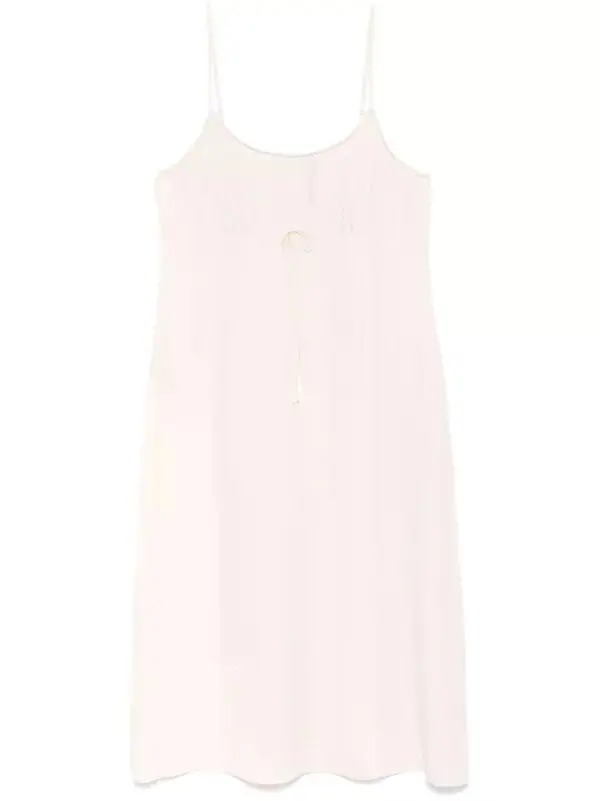 Simone Rocha Bow Slip Midi Dress - Neutrals