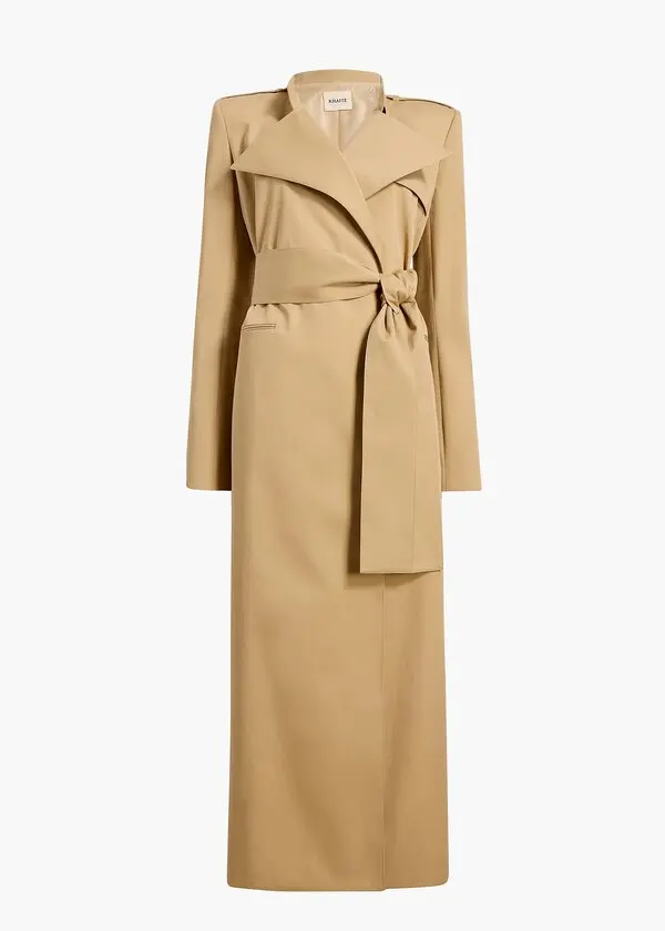 Khaite Maxwell Trench Coat - Wheat
