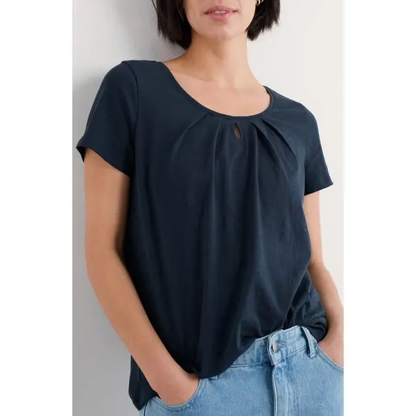 SEASALT CORNWALL Appletree Organic Cotton T-shirt - Maritime