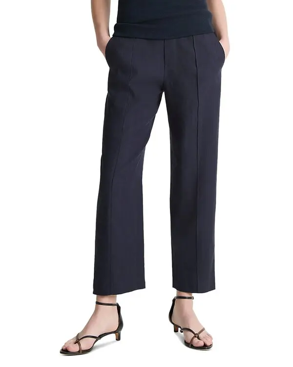 Vince Linen-blend Pull-on Tapered Pants - Coastal Blue