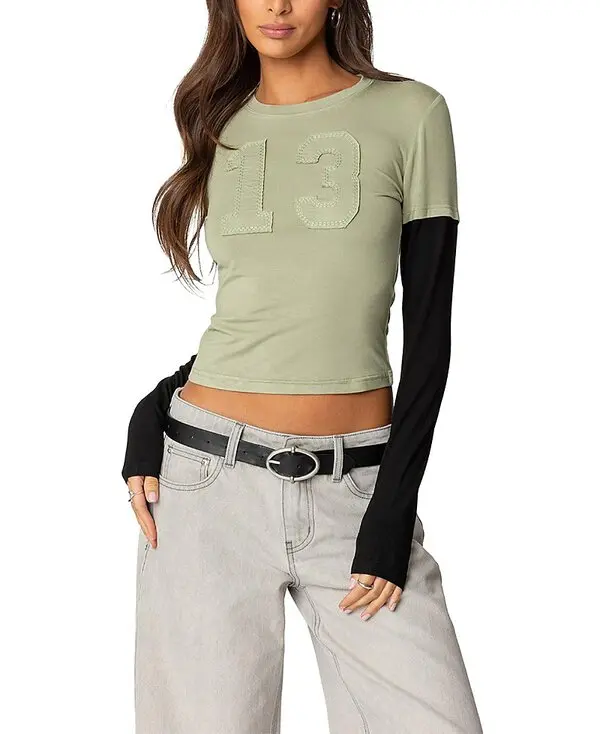 EDIKTED 13 Layered Long Sleeve T-shirt