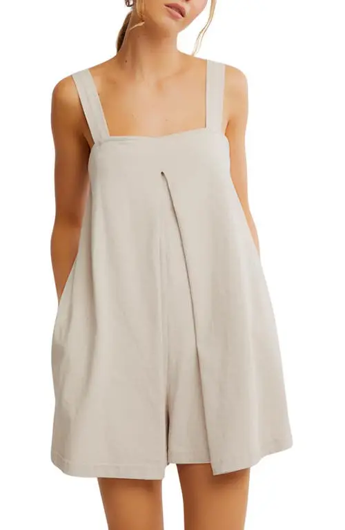 Free People Nichola Sleeveless Romper - Pumice Stone