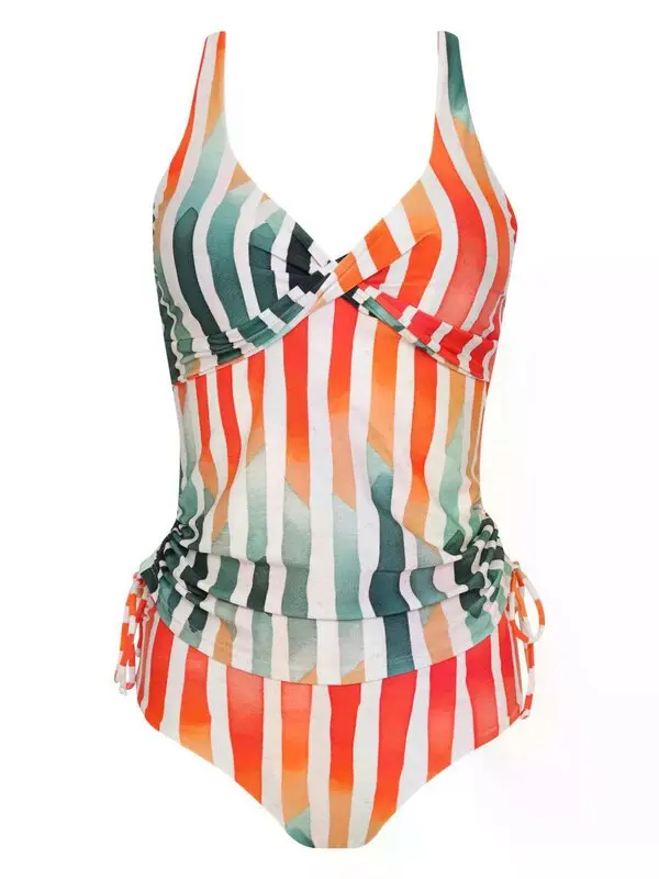LYGIA & NANNY Bruma Striped Tankini - White