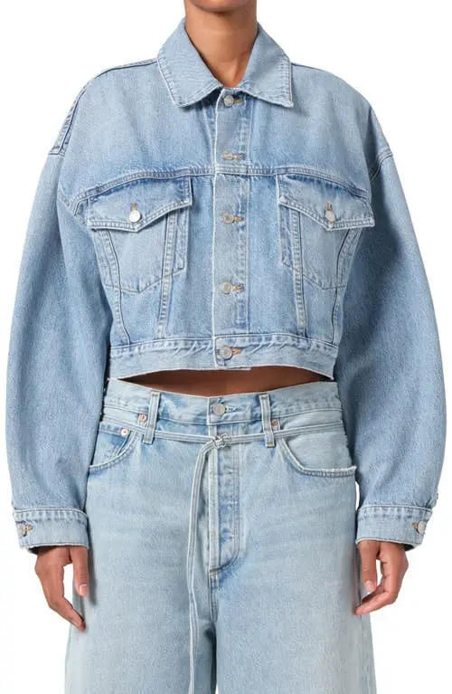 AGOLDE Palmer Crop Denim Trucker Jacket