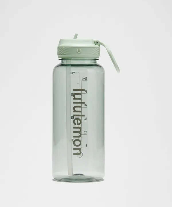 Lululemon Back To Life Clear Bottle 32oz - Fog Green/bay Leaf