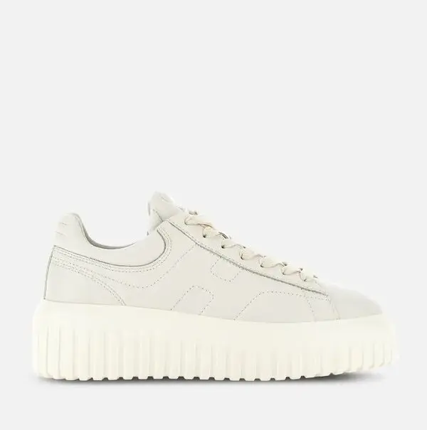 Hogan H-stripes Nappa Leather Sneakers - Yogurt