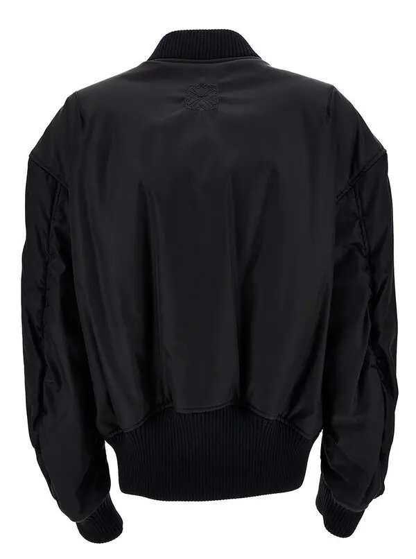 Off-White Bomber Jacket With Logo Embroidery