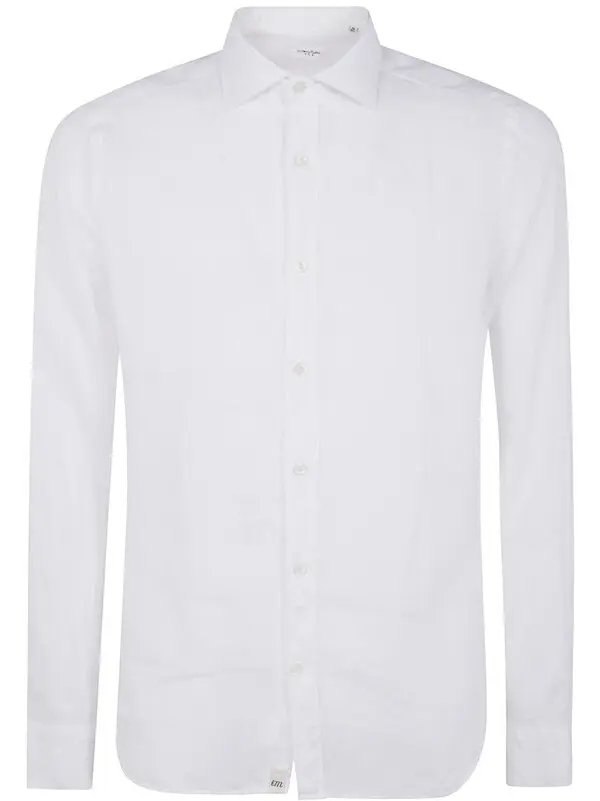 TINTORIA MATTEI 954 Linen Classic Shirt - White