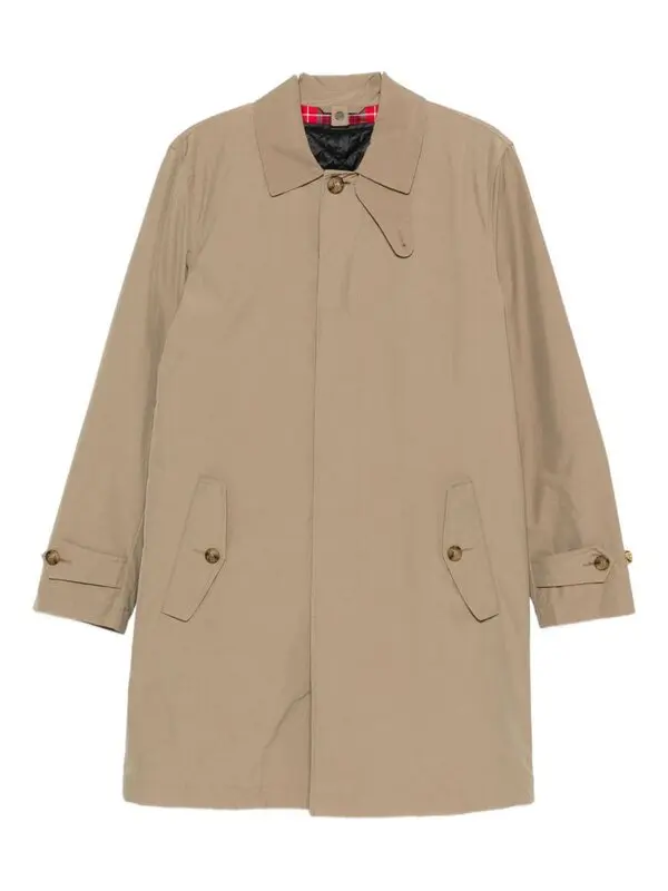 BARACUTA Trench Coat With Flap Pockets - Beige