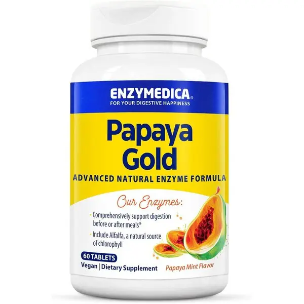 ENZYMEDICA Papaya Gold Advanced Natural Enzyme Formula 60 Tablets