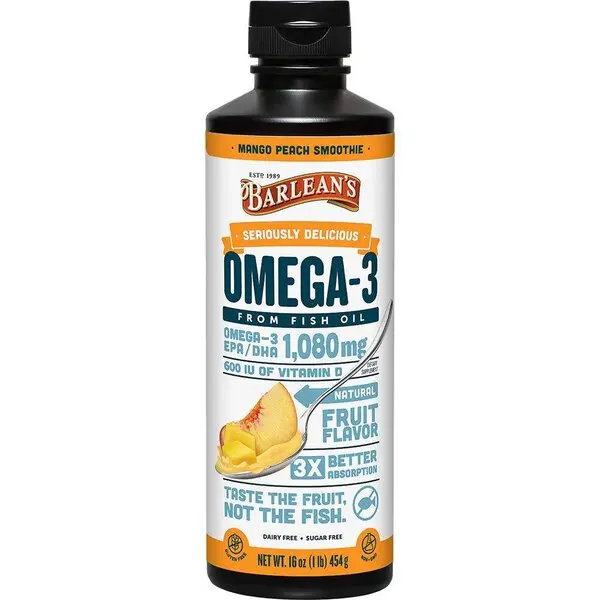 BARLEANS ORGANIC OILS Seriously Delicious Mango Peach Smoothie 454 Grams