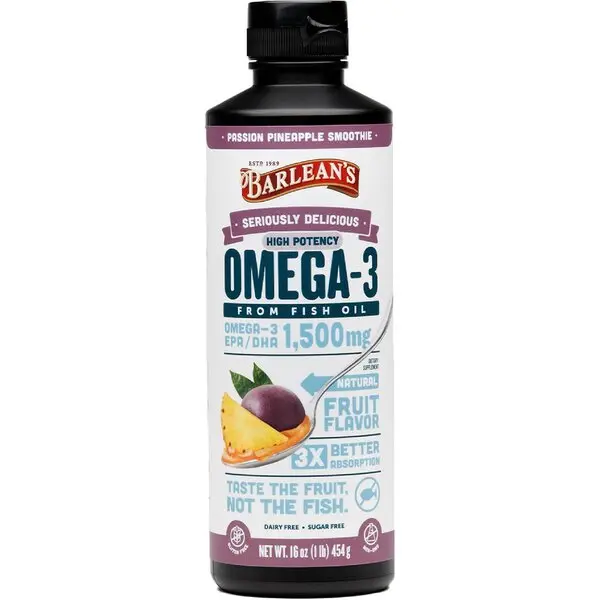 BARLEANS ORGANIC OILS Seriously Delicious High Potency Passion Pineapple Smoothie 454 Grams