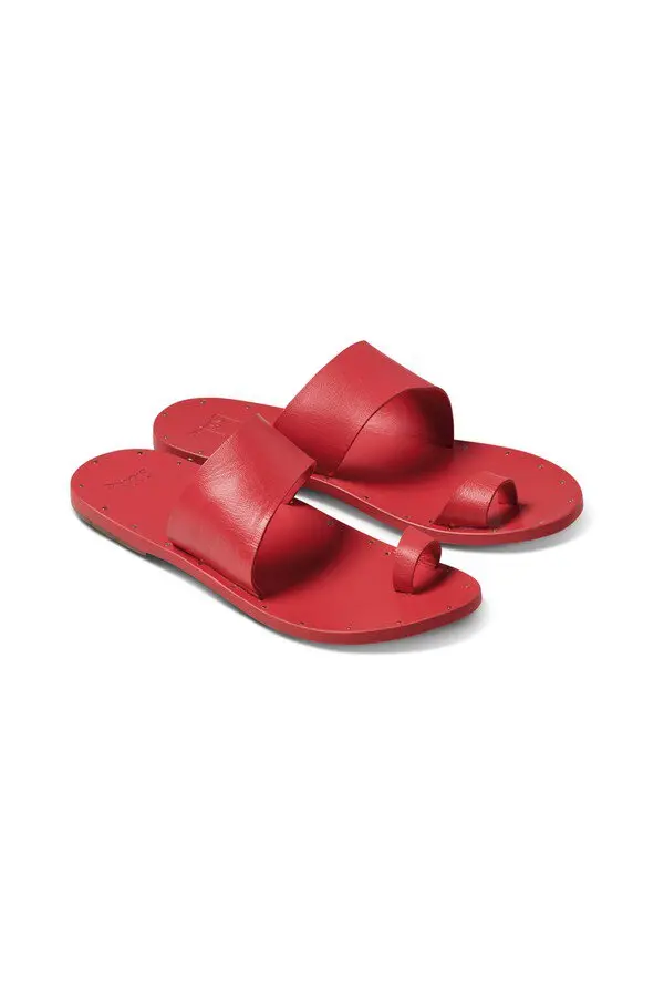Beek Finch Leather Toe-ring Sandal - Black