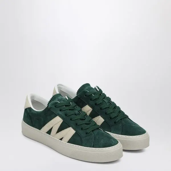 Moncler Monaco Leather Sneakers - Green