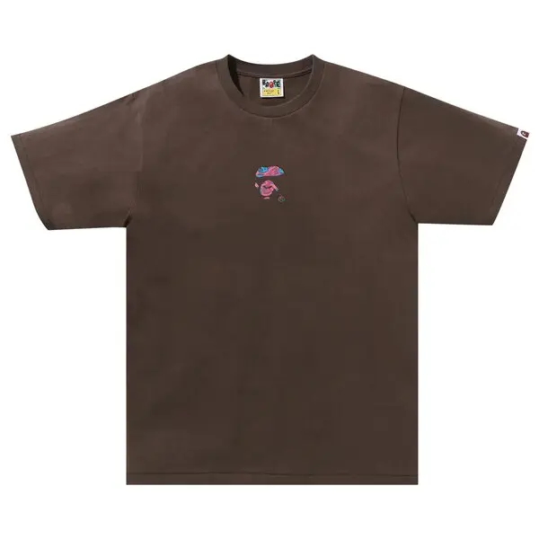 BAPE Liquid Camo Small Ape Face T-shirt - Brown