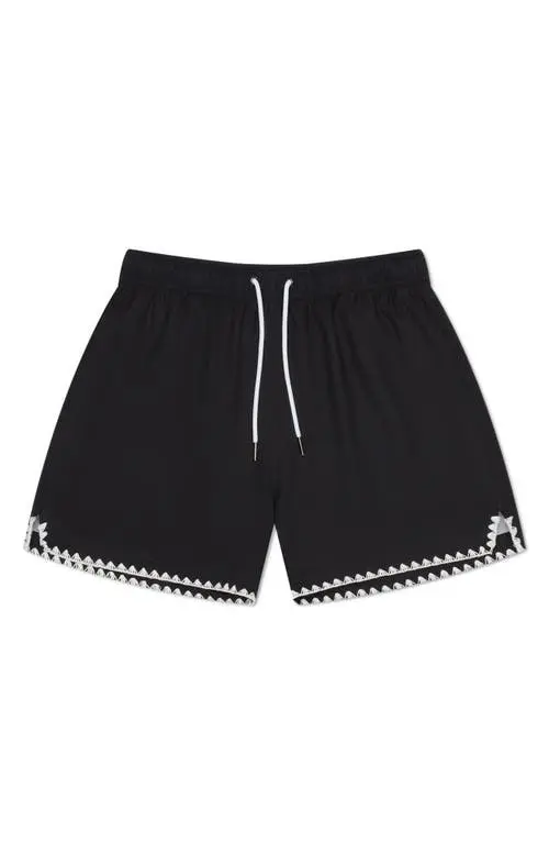 MAVRANS Stitch Waterproof Swim Trunks - Black