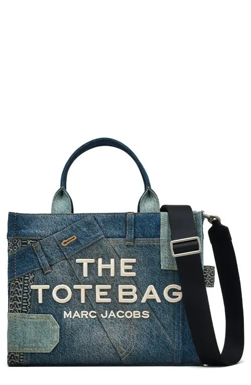 Marc Jacobs Deconstructed Denim Medium Tote - Indigo Multi