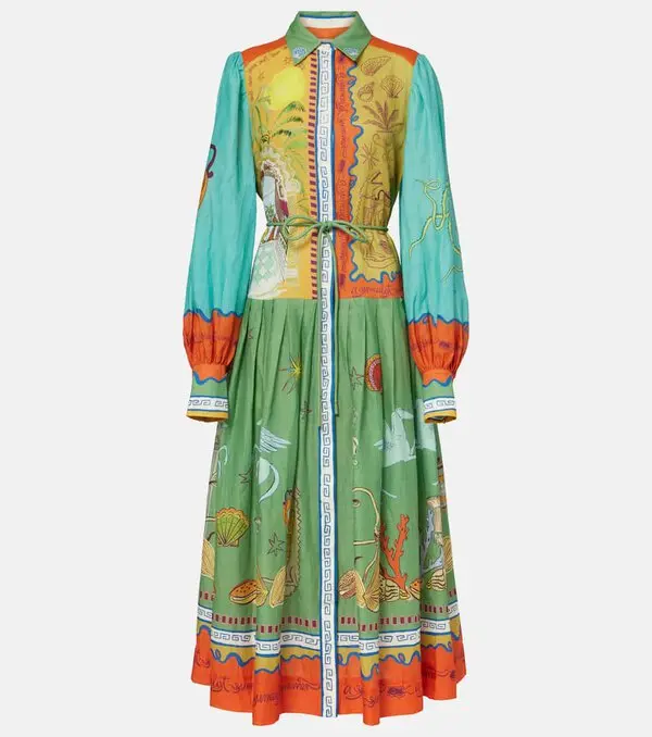 ALEMAIS Alémais Surrealist Cotton Maxi Dress