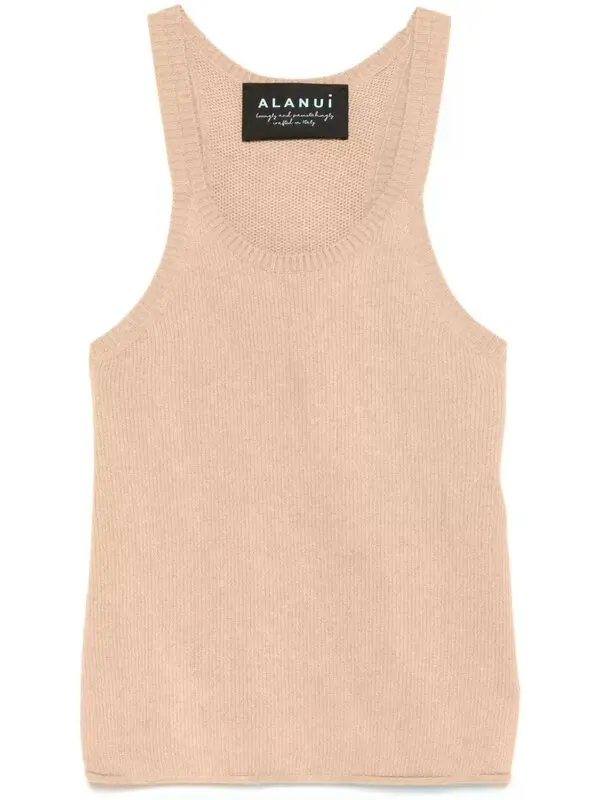 Alanui Ribbed Tank Top - Neutrals