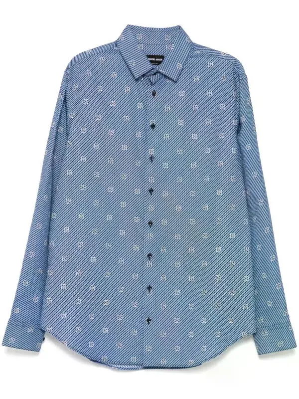 Giorgio Armani Printed Shirt - Blue