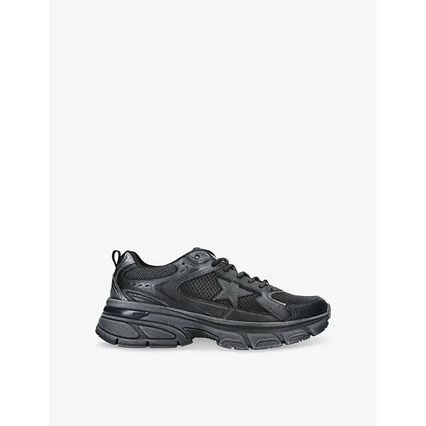 Golden Goose Lightstar Leather And Mesh Low-top Trainers - Black