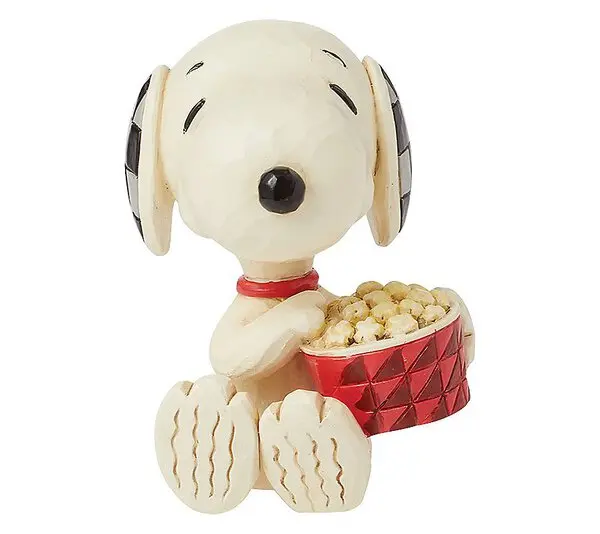 JIM SHORE Peanuts Snoopy Popcorn Mini Figuri Ne 3'h