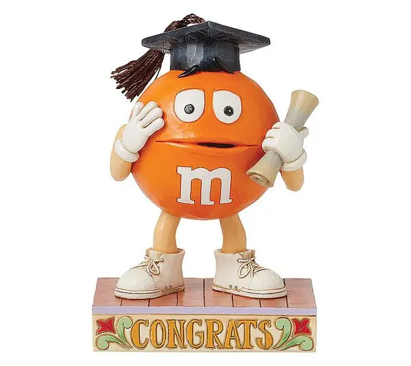 JIM SHORE Heartwood Creek M&m's Orange Graduati On Figurine 4'h