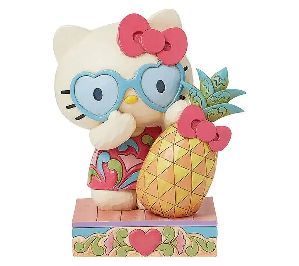 JIM SHORE Sanrio Hello Kitty Pineapple Figurine 6in H